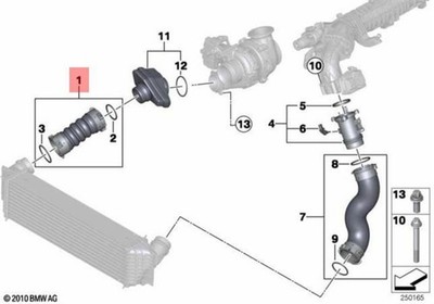 Genuine BMW X3 X5 X6 G01 G05 G06 G07 G11 G12 G20 CHARGE AIR LINE ...