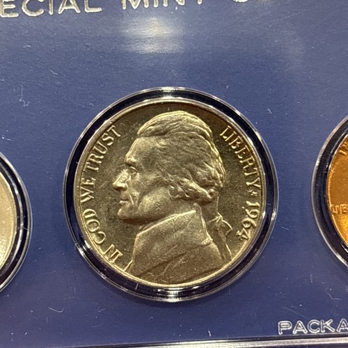 1964–P US MINT COIN SET 90% SILVER, UNCIRCULATED, CASE + Government Box ...