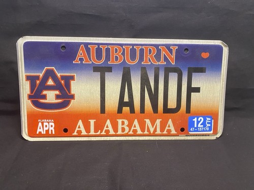 Auburn University Actual Alabama License Plate Auto Tag | eBay