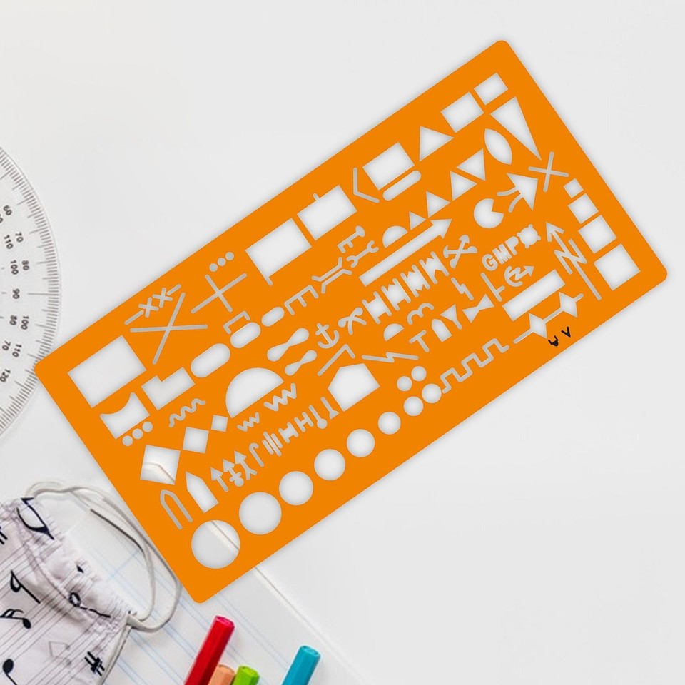 Map Drawing Template Stencil Multifunctional Accessory Symbols Template ...