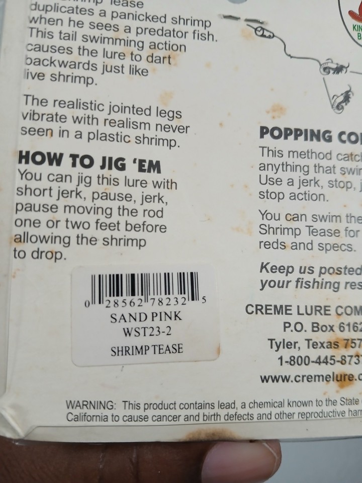 Creme's Shrimp Tease 2 Pack Sand Pink | eBay