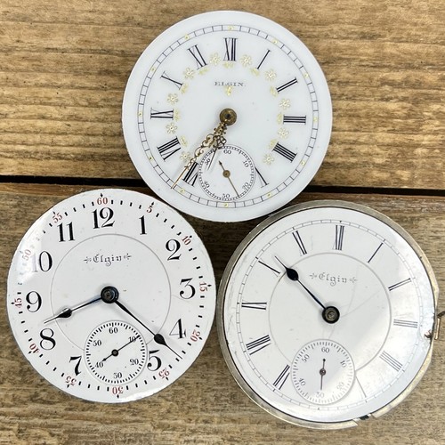 18s Elgin Pocket Watch Movements - Grade 27 180 B.W. Raymond - 17 ...