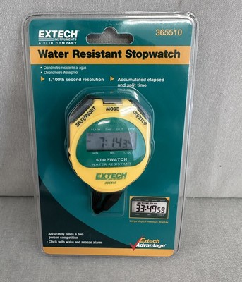 Extech 365510 Digital Stopwatch-Water Resistant- Large LCD display | eBay