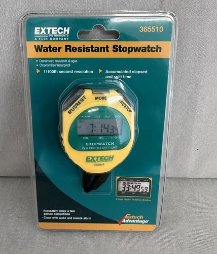 Extech 365510 Digital Stopwatch-Water Resistant- Large LCD display | eBay