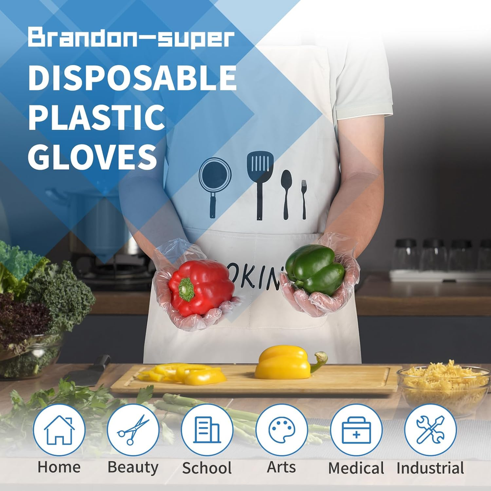 Food Prep Gloves Plastic Food Safe Gloves, Food Handling, One Siz | eBay