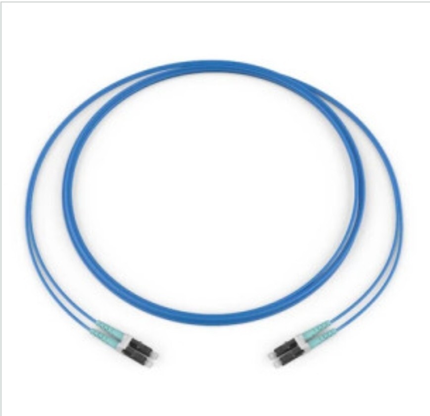 CORNING FIBER PATCH CORD MULTIMODE OM4 DUPLEX LC/LC 2-FIBER RISER 2MM O ...