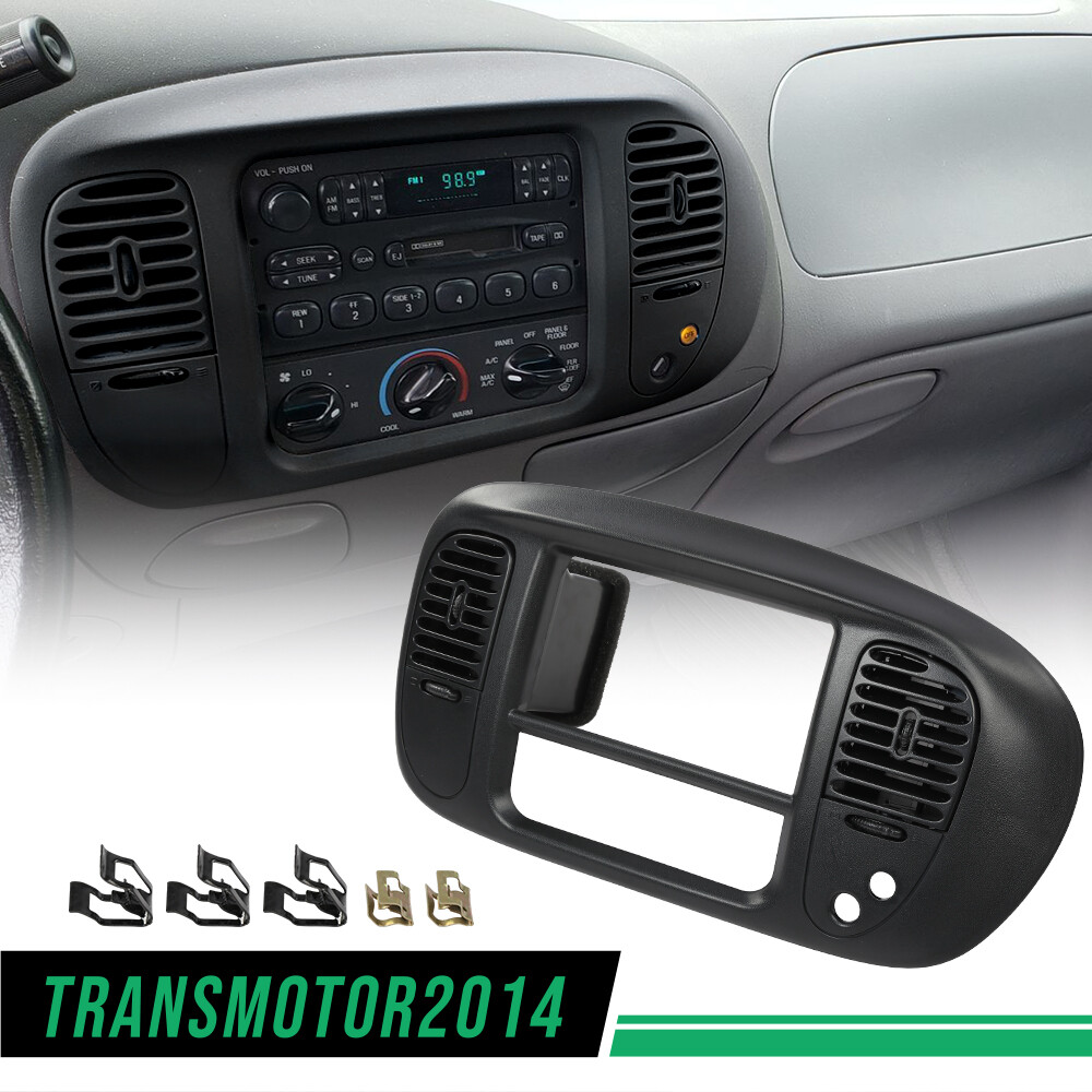 Black Center Dash Radio Bezel Fit For 97-03 Ford F150 Expedition w/ Air ...