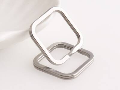 Durable Stainless Steel Square Split Rings – Keychain for DIY Keys ...