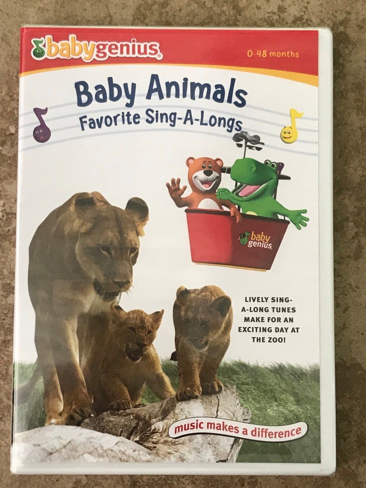 * Baby Genius DVD Baby Animals Sing-A-Long Video Kids Child Music Learn ...
