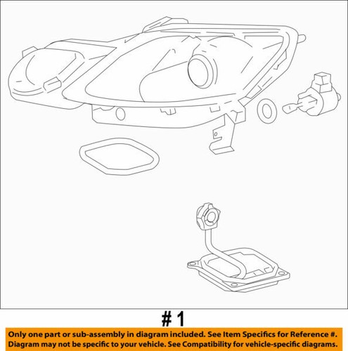 81070-30B72 Toyota Unit assy, headlamp, lh 8107030B72, New Genuine OEM ...