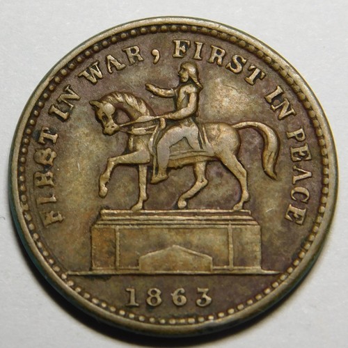 1863 Patriotic Token, First in War First in Peace, Union For Ever | eBay