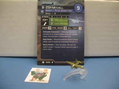 =Axis Allies War at Sea TASK FORCE B-25H Mitchell 18/60 with card= | eBay