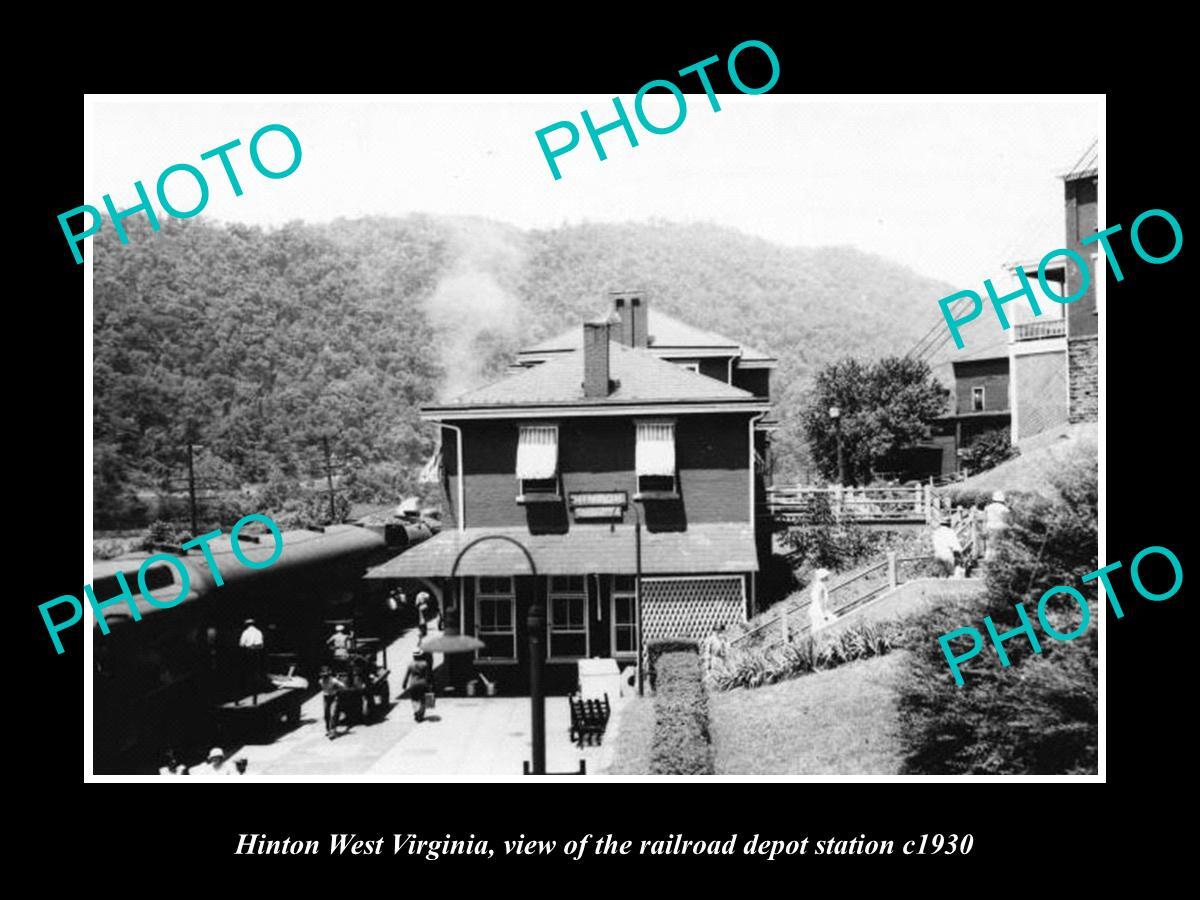 OLD LARGE HISTORIC PHOTO OF HINTON WEST VIRGINIA THE RAILROAD DEPOT ...