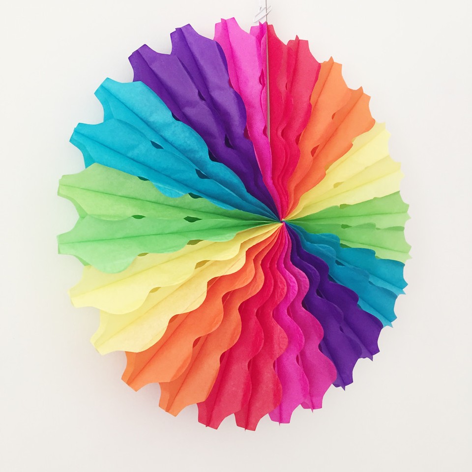 Tissue Paper Flower Hanging Fan Wedding Birthday Garland Party Decor ...
