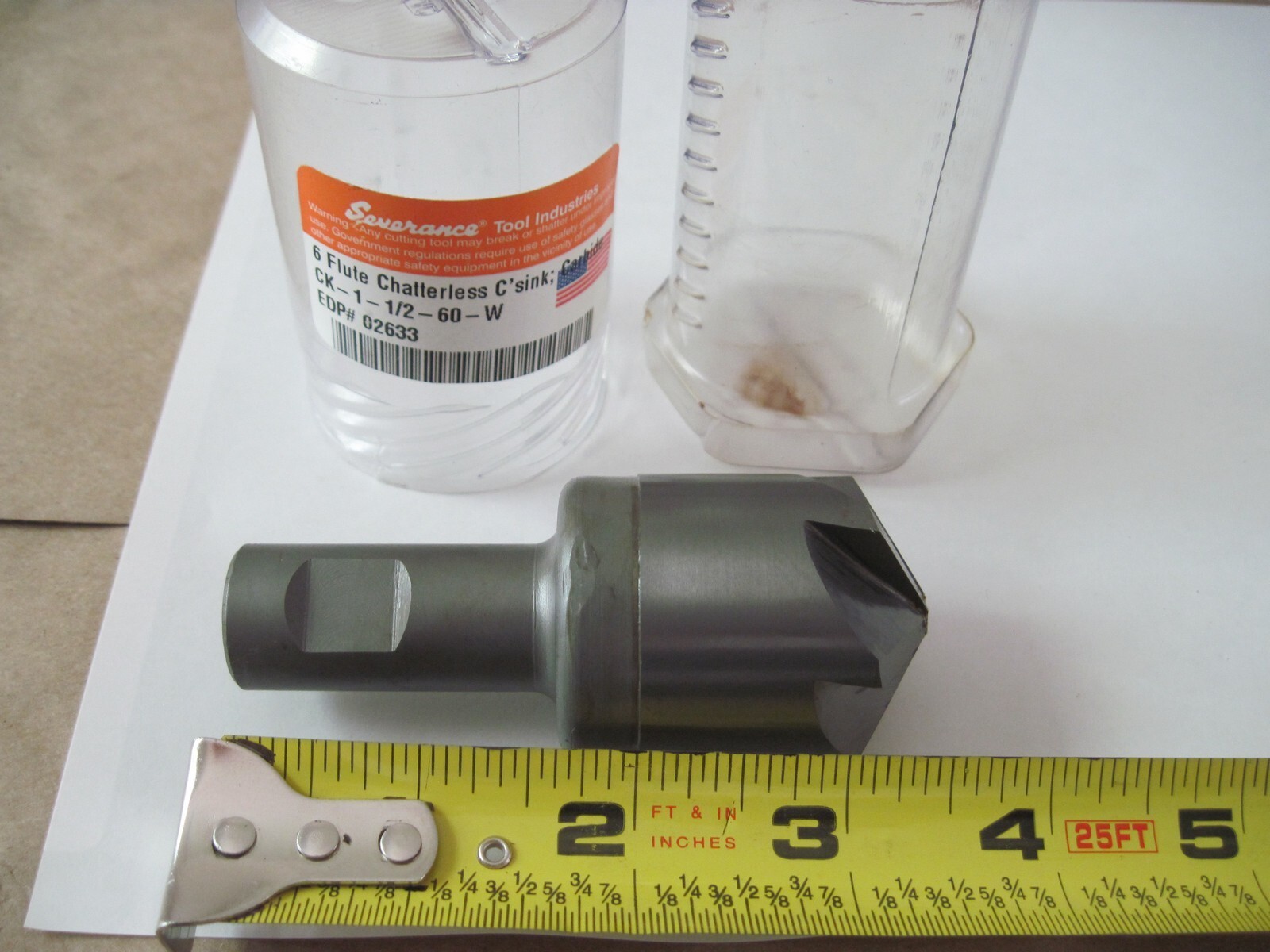 Severance Tool 1-1/2" x 3/4" Carbide Chatterless Countersink 60°/120 ...