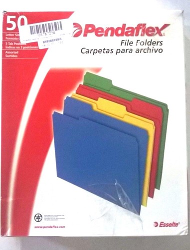 Pendaflex Hanging File Folders, Letter Size, Assorted Colors, 50 Count ...