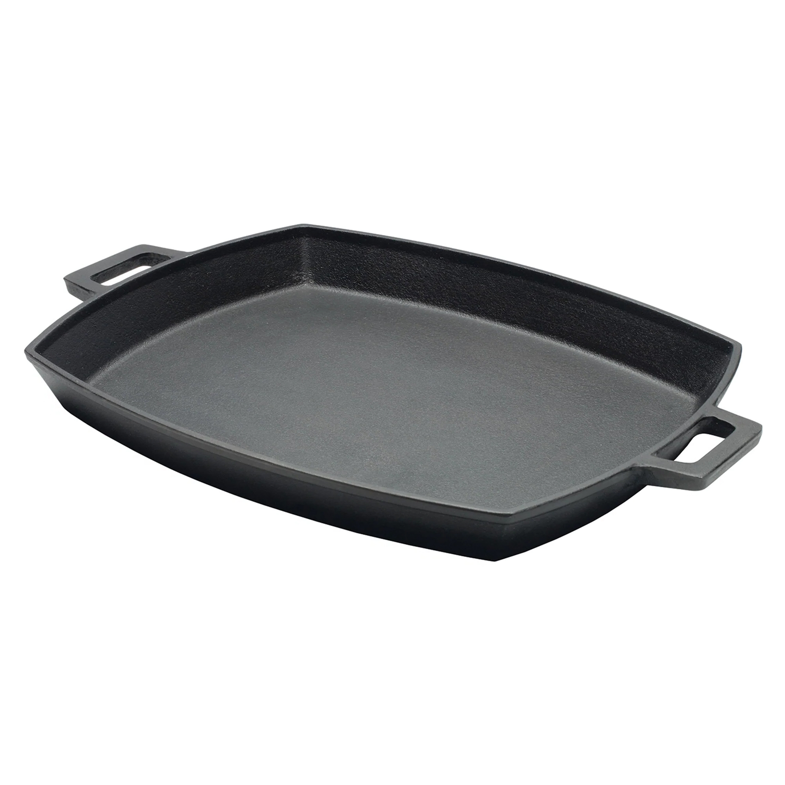 Bayou Classic 12 x 14 Inch Cast Iron Shallow Pan with Wide Loop Handles ...