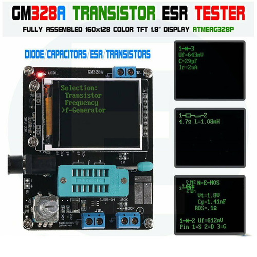 1X ESR ATMEAG328P GM328A English Assembled Transistor Tester Diode ...
