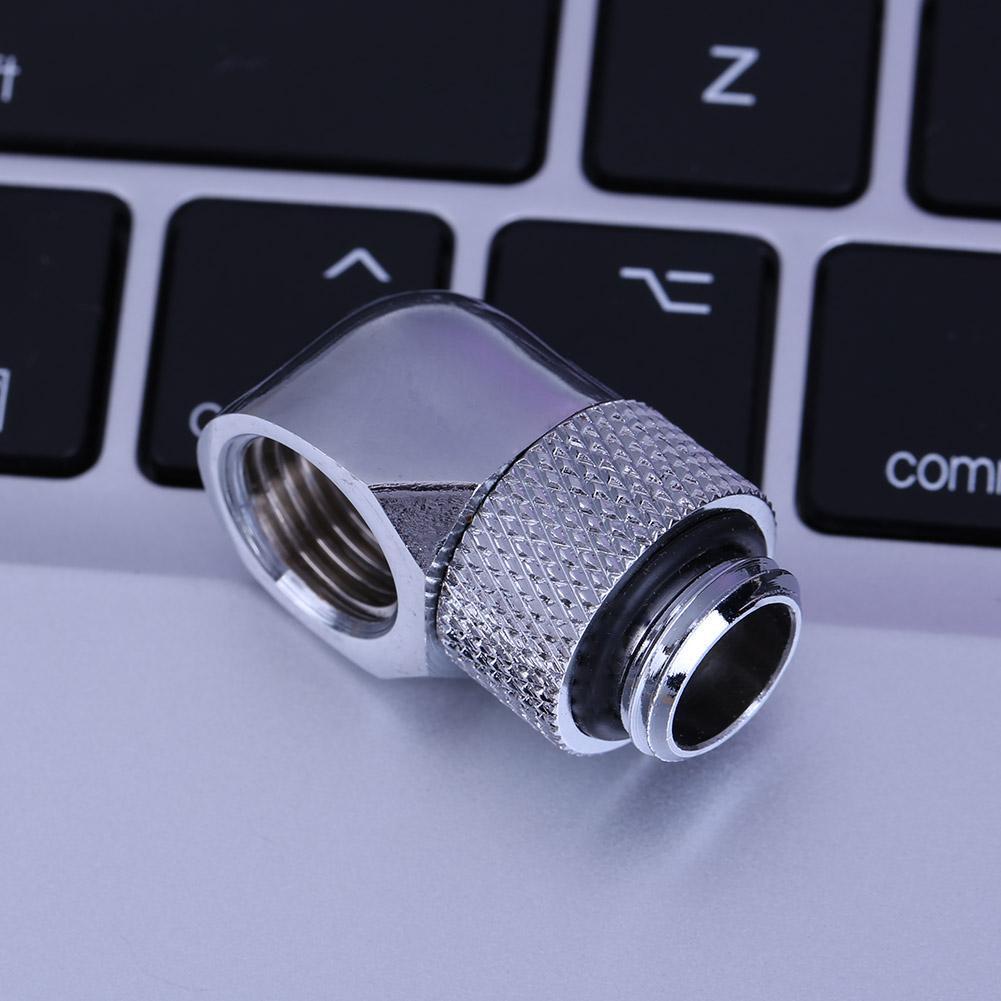 G1/4 Inner Outer Dual Thread 90 Degree Rotary Water Tube Connector ...