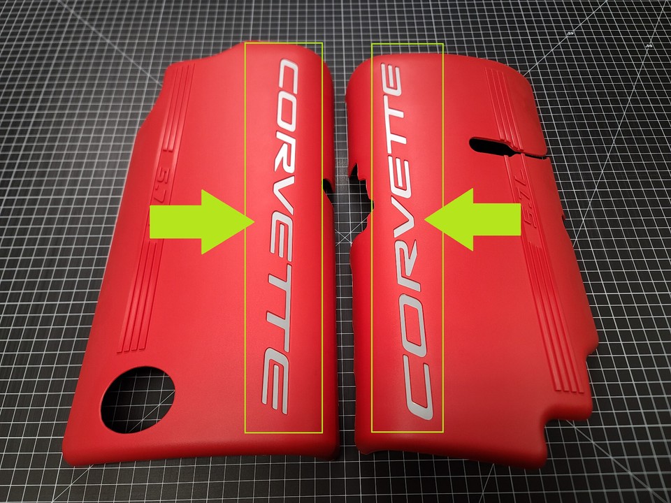 CORVETTE Decal Letter Inlays For C5 Fuel Rail Engine Covers Fits 1997 ...