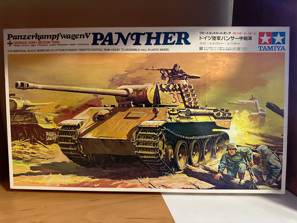 MYSTERY! Rare Tamiya Tiger Tank in Panther BoxGerman Army Model Kit ...