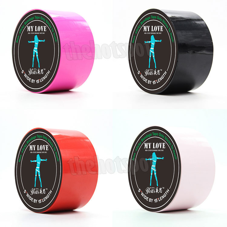 15M Bondage Tape Non Sticky Restraints Tie Up Tapes Handcuffs Rope Sex ...