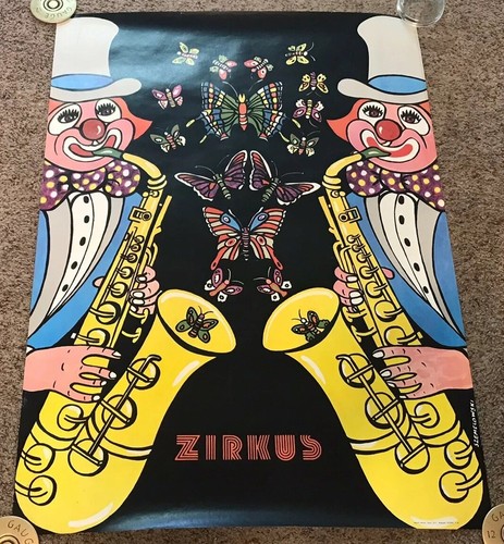 Vintage 1980’s Polish Zirkus Cyrk Poster, Rolled, 27x38, Saxophones ...