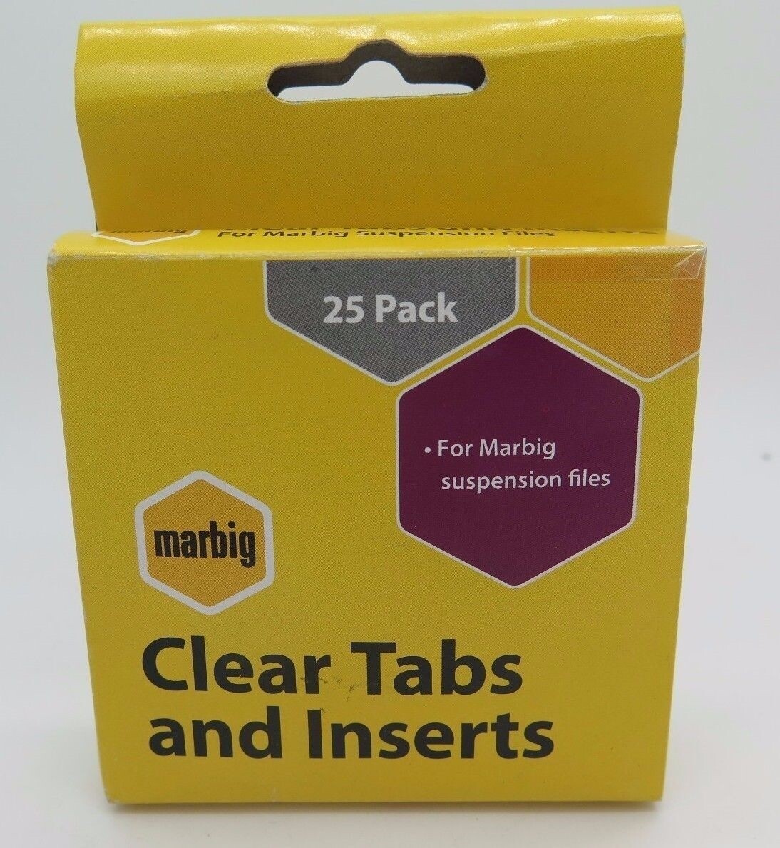 Marbig Clear Suspension File Tabs and Inserts Box of 25 - 81002 ...