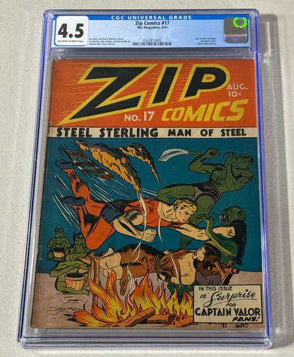 1941 MLJ Magazines ZIP COMICS #17 CGC 4.5 OW-W BONDAGE COVER ONLY 15 ON CENSUS | eBay
