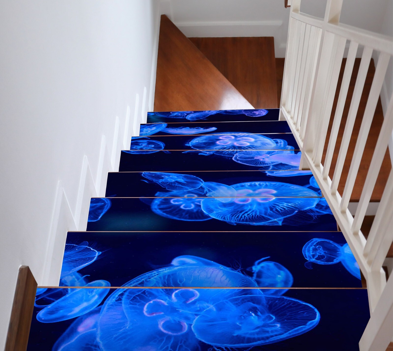 3D Fun Jellyfish O3144 Stair Risers Decoration Photo Mural Decal ...