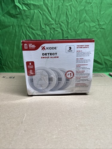 Kidde Detect 3-Pack 10-Year Never Change Battery Operated Smoke Alarm ...