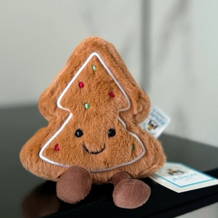 Jellycat Amuseables Christmas Tree Cookie Plush - Festive Doll with Tag ...