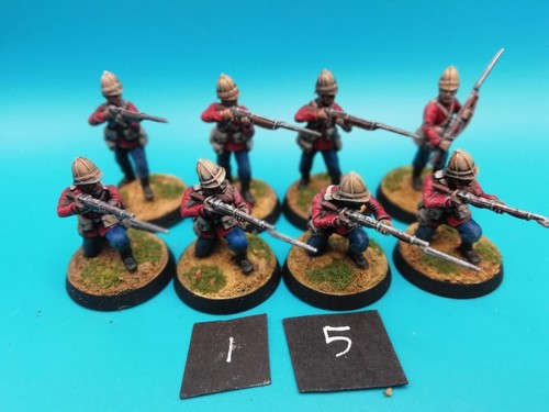 8 x Well Painted British Line Infantry Colonial Zulu War Plastic 28mm r ...