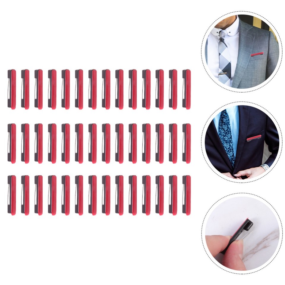 60 Pcs Safety Pin Name Tag Oversize Staff Work Small Plastic Holder ...