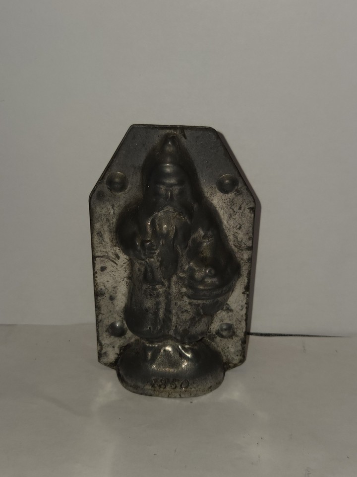 Antique Tin Old Fashion Santa 1850 Candy Chocolate Christmas Mold | eBay