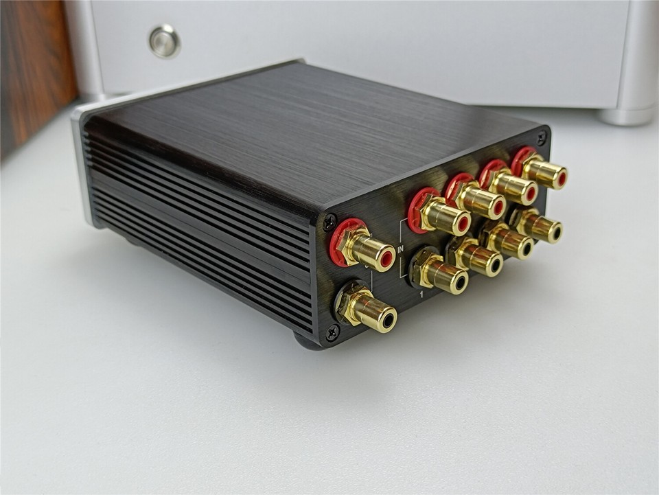 4 way stereo RCA audio switch input signal source switcher selector ...