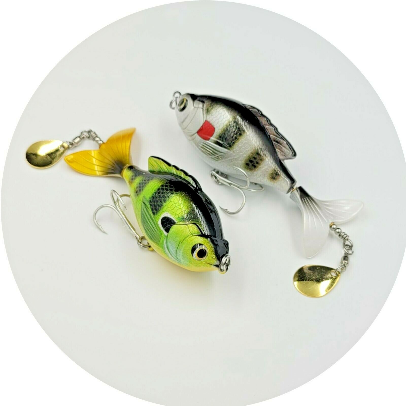 Fishing Lures Lot Whopper Plopper Top water Rotating Tail Bass Trout ...