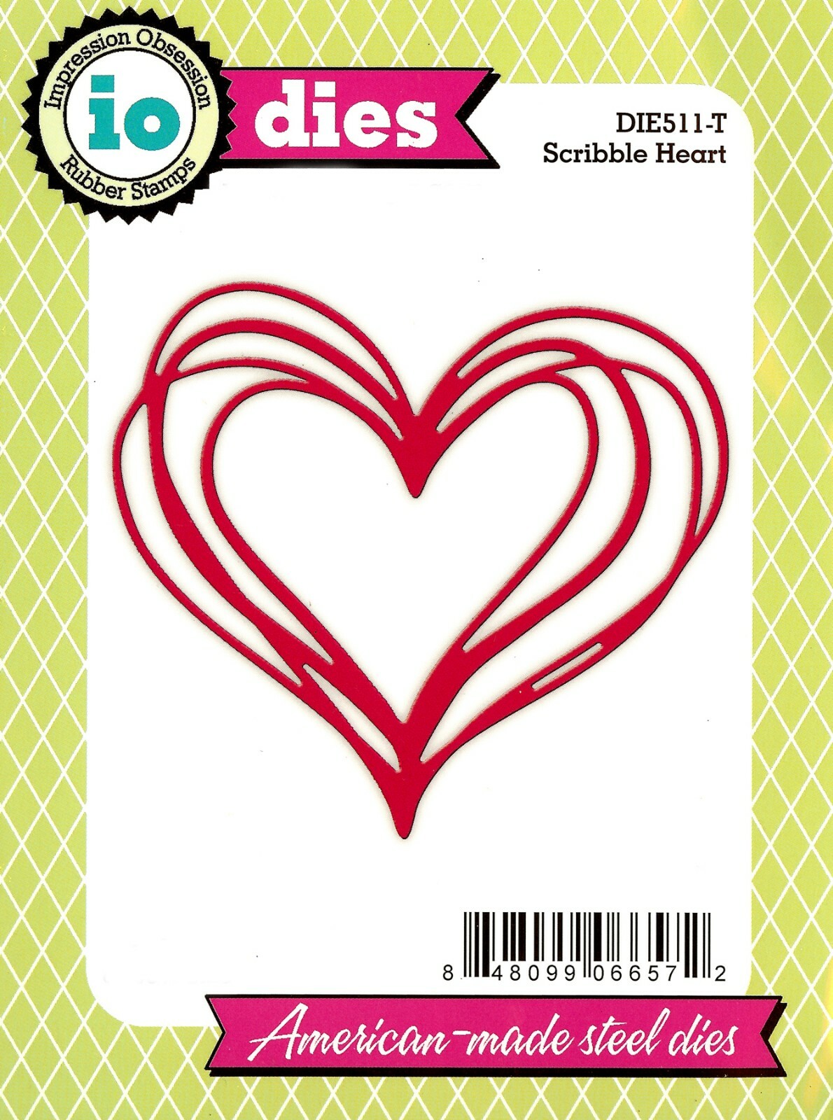Scribble HEART Steel Die Cutting Die Crafts by Impression Obsession ...
