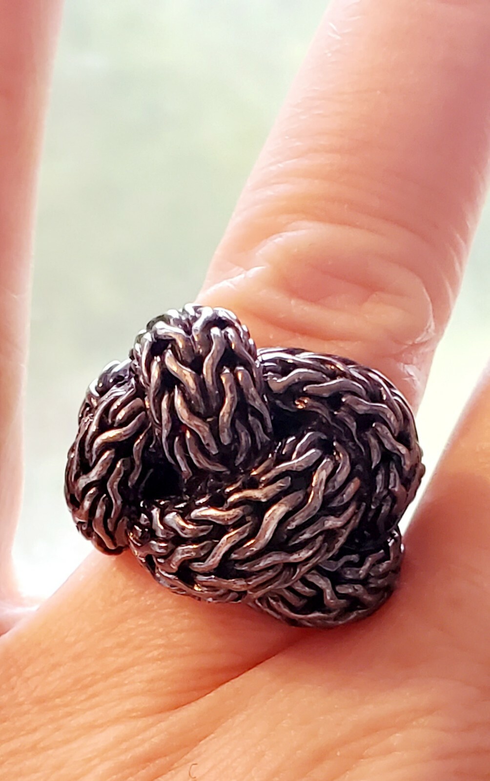 John Hardy Blackened Silver Bold Weave Ring in Origin… - Gem