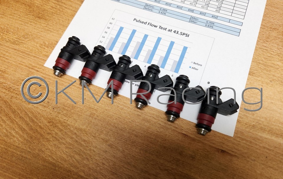 6x Siemens Deka 80LB 850cc FI114700 Short Fuel Injectors : Flow Tested ...