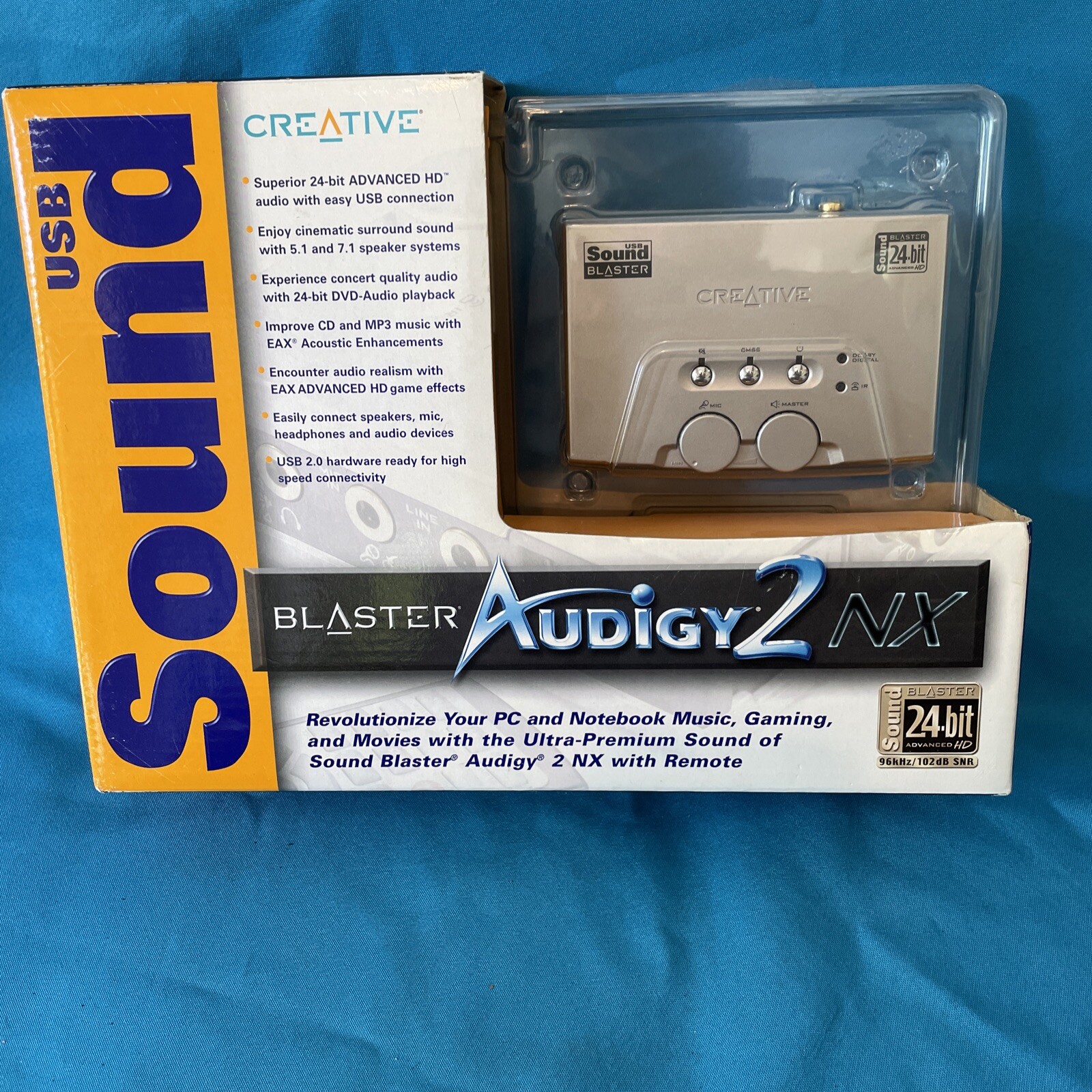 Creative Sound Blaster Audigy 2 NX USB (SB0300) Sound Card with Remote ...