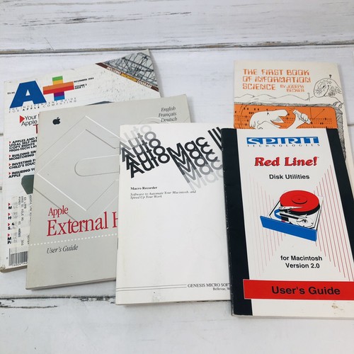 Vintage Apple Macintosh Computer Manual Book Magazine Lot | eBay