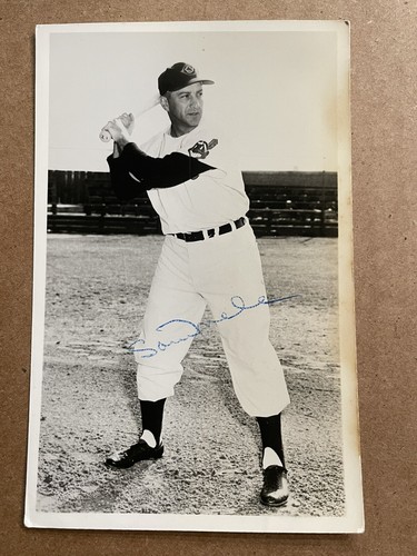 1956 Cleveland Indians Sam Mele Signed Postcard - Posted | eBay