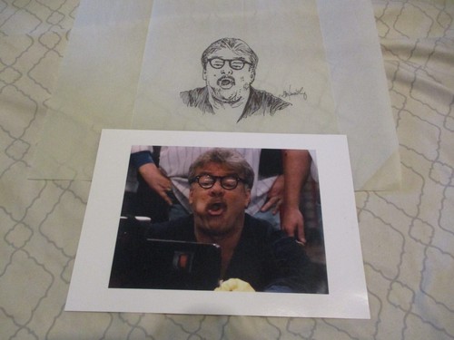 DRAWING SIGNED BY JEFF FOXWORTHY OF CAST MEMBER MICHAEL LEOPARD | eBay