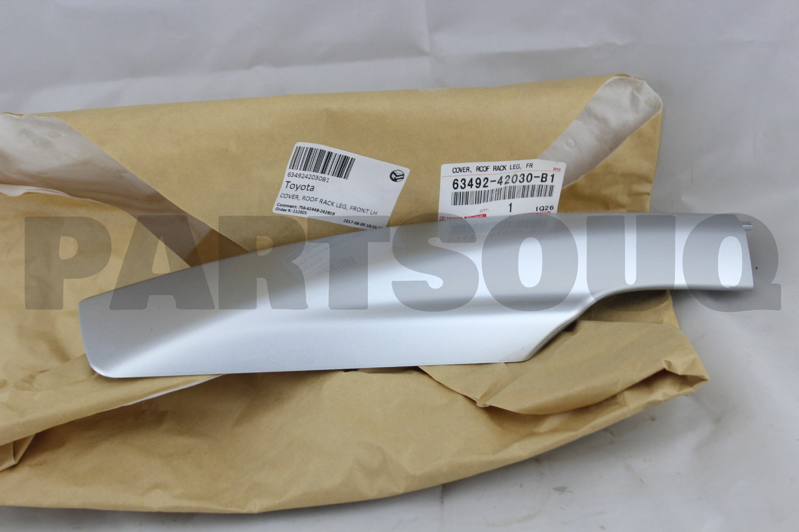 6349242030B1 Genuine Toyota COVER, ROOF RACK LEG, FRONT LH 63492-42030 ...