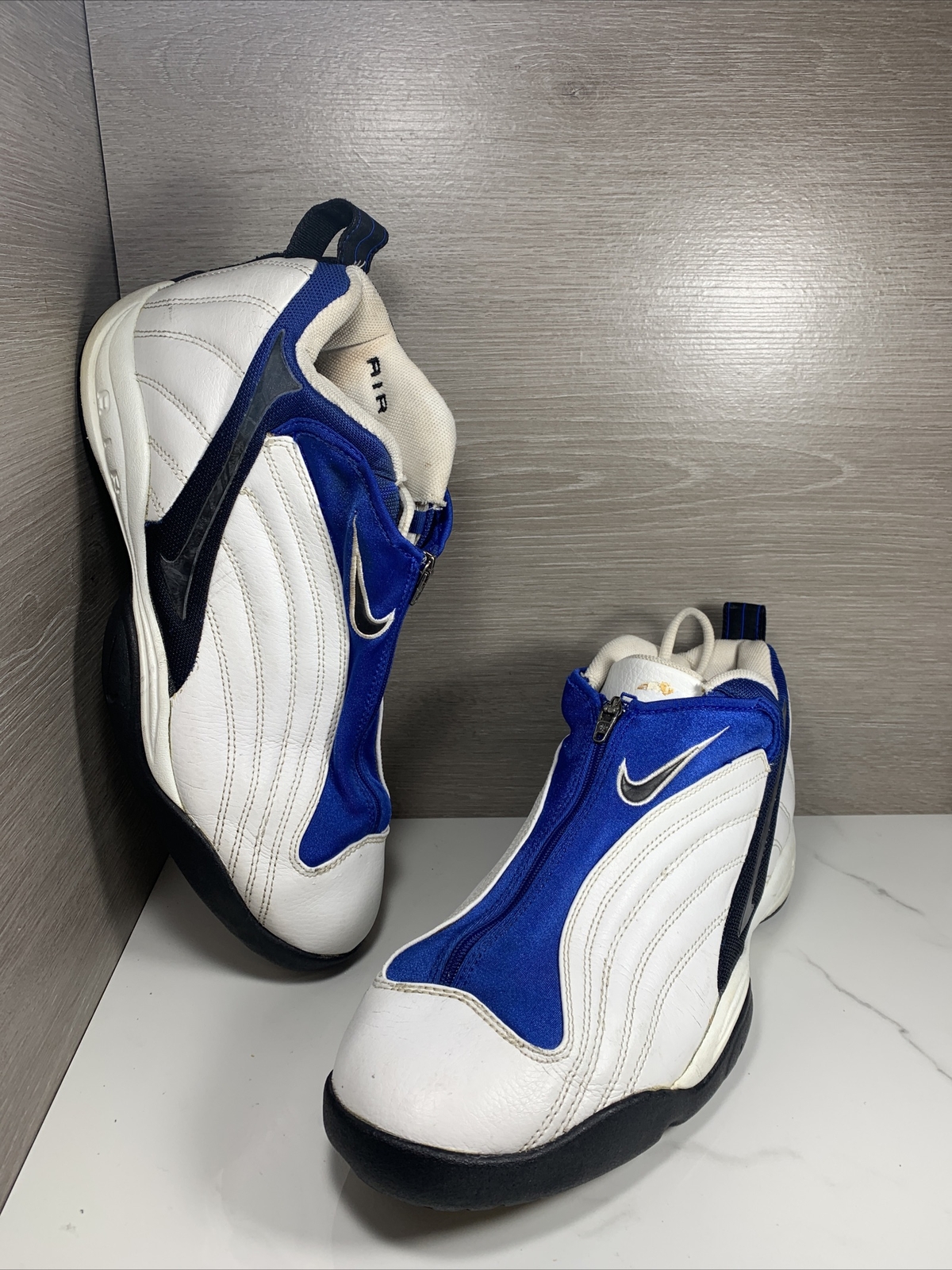 Vintage 2000 Nike Air Flight Pro Sneakers Zip 930125-101 Mens Size 13 ...