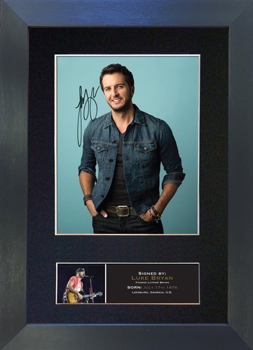 LUKE BRYAN Signed Mounted Reproduction Autograph Photo Prints A4 780 | eBay