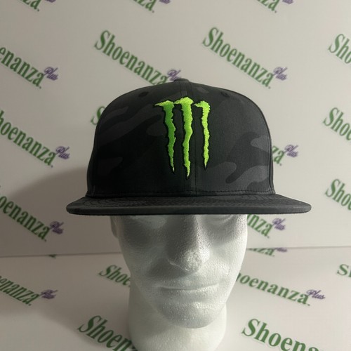 Monster Energy Drink Hat Snapback Adjustable Flat Bill Camo Camouflage ...