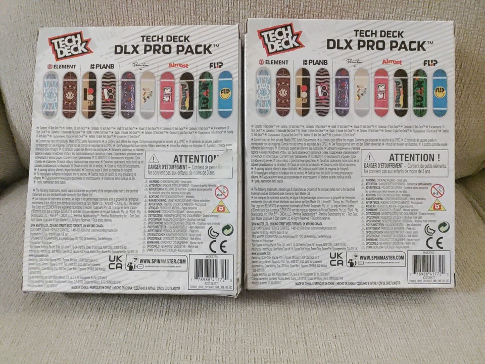 Tech Deck DLX Pro Pack 20 Boards Included Skate Fingerboard Toy Spin ...
