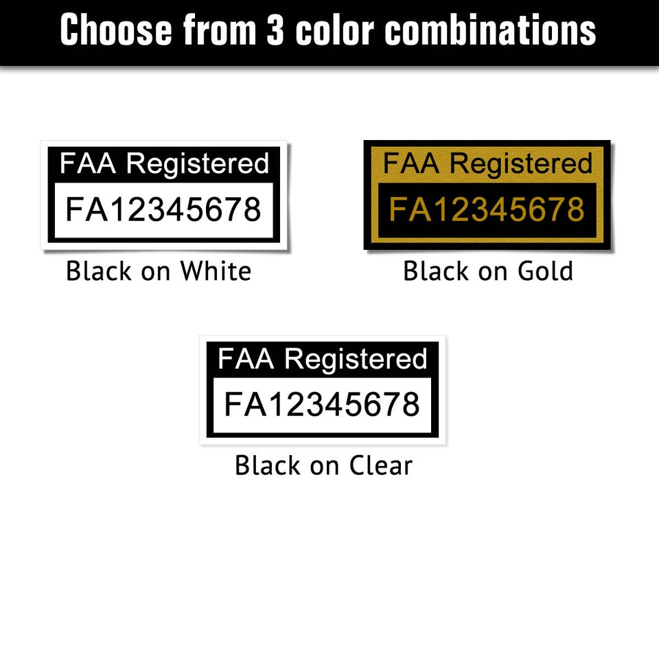 Drone Labels / Stickers, Display FAA UAS Certificate of Registration ...